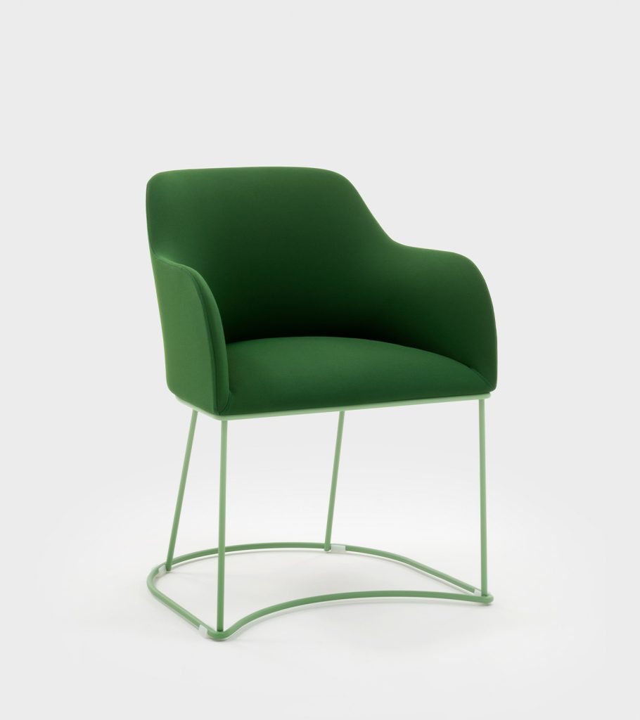 Visitor armchair with steel rod frame - Viganò & C.